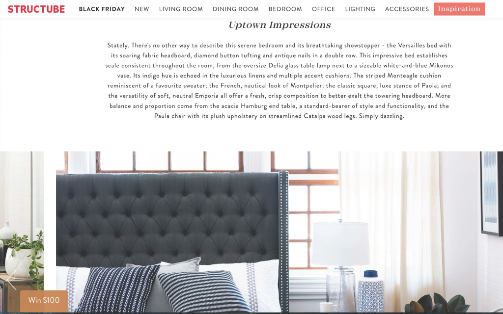 Structube Website | FrancoFoodie